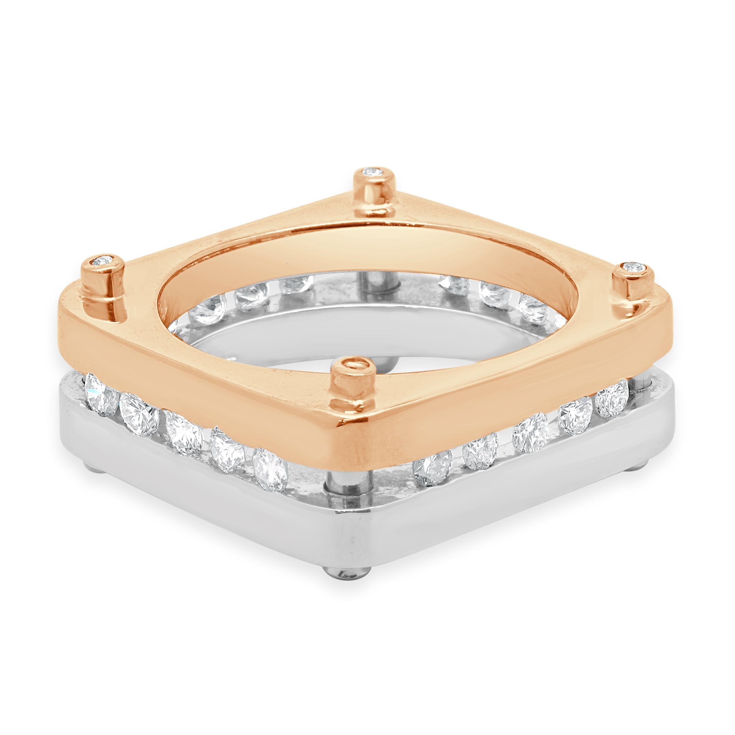 Cornelis Hollander 14 Karat Rose Gold Channel Set Diamond Ring – E.D ...