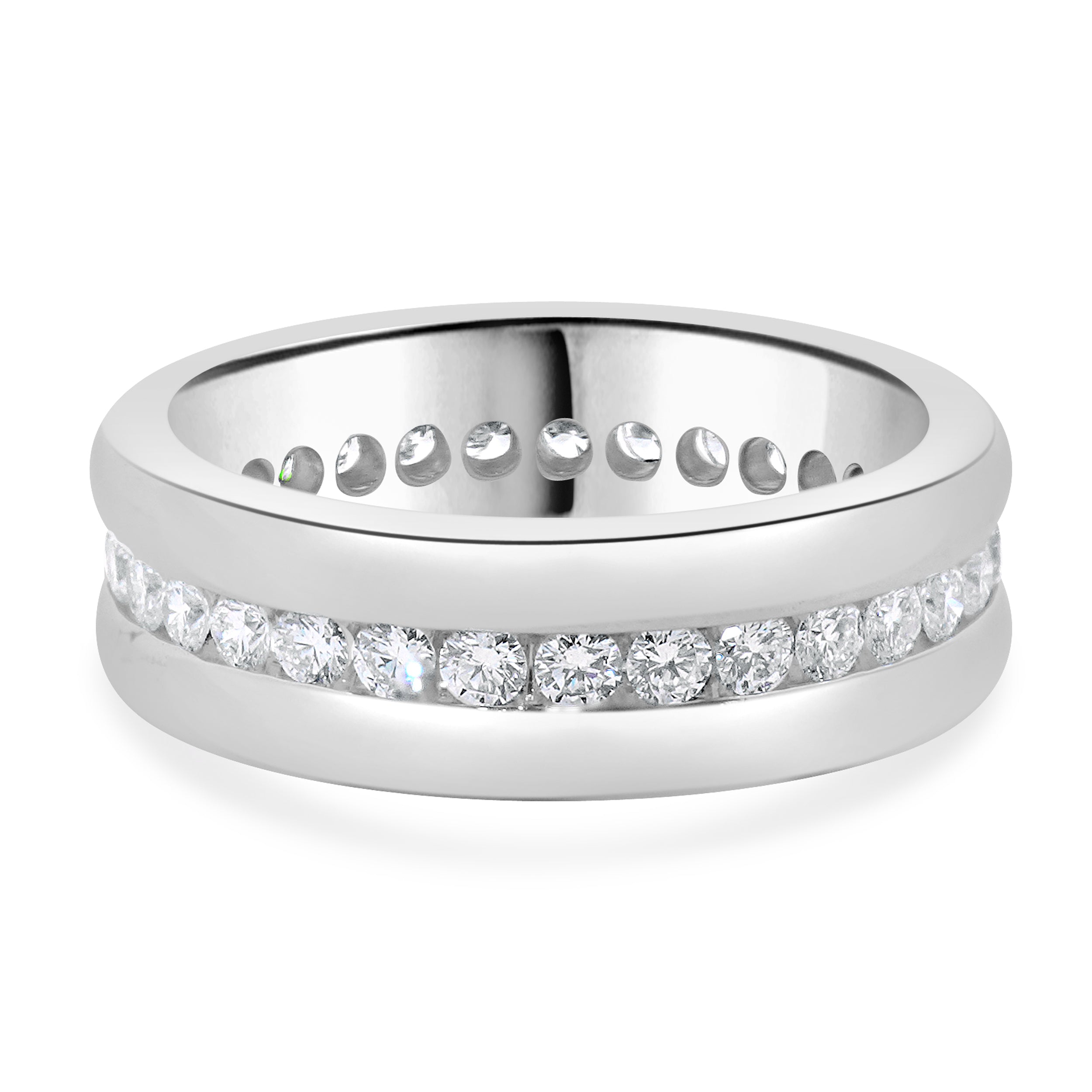 Platinum Channel Set Diamond Eternity Band – E.D. Marshall Jewelers™