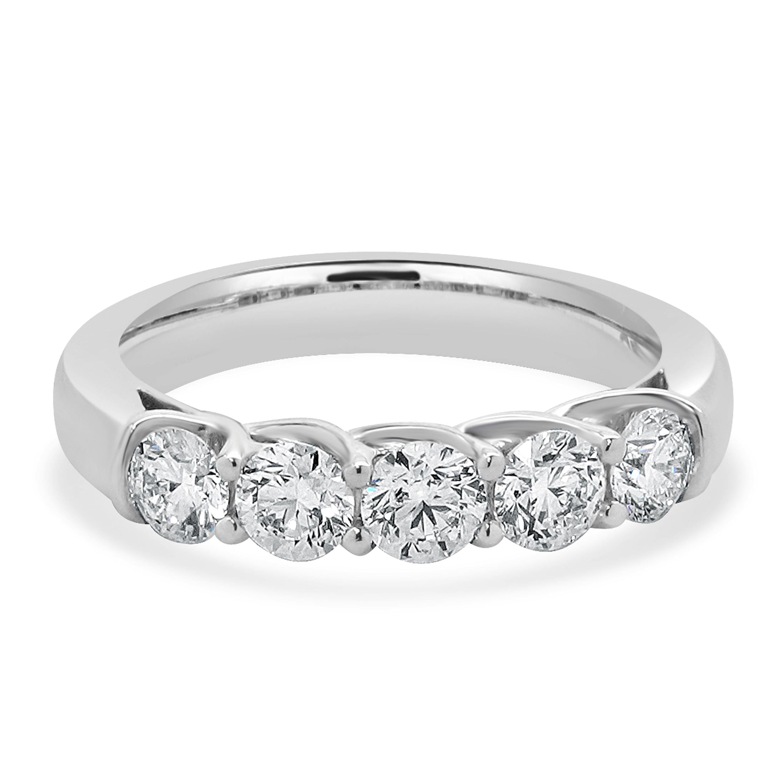 Platinum Five Diamond Band – E.D. Marshall Jewelers™