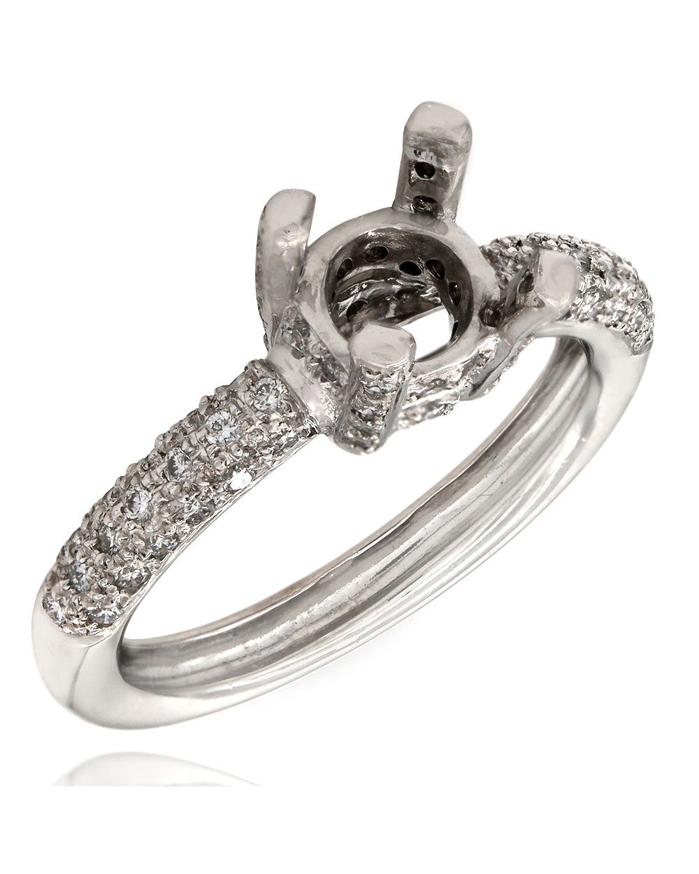 Pave Diamond Mounting in Gold – E.D. Marshall Jewelers™