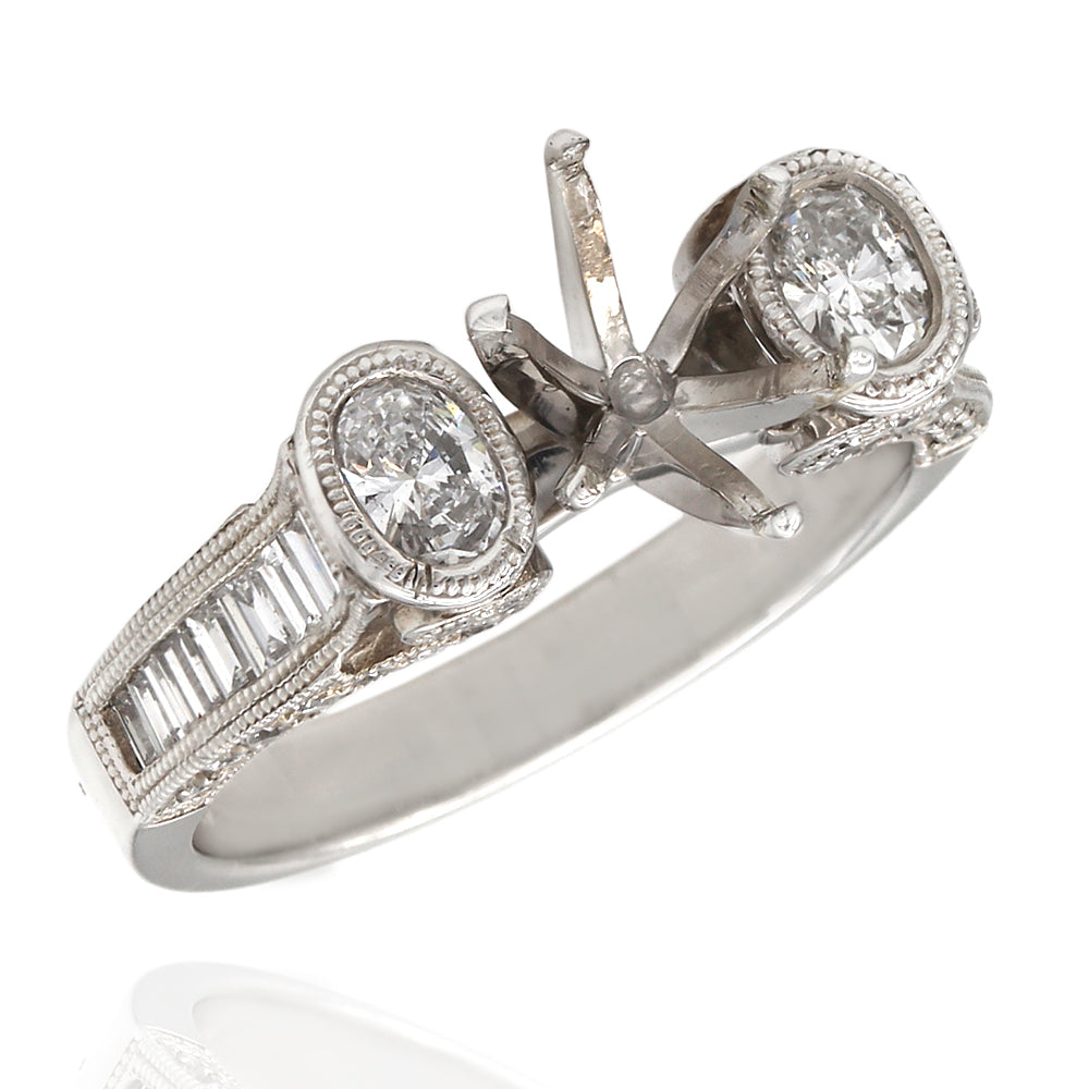 Diamond Engagement Ring Mounting in Platinum – E.D. Marshall Jewelers™