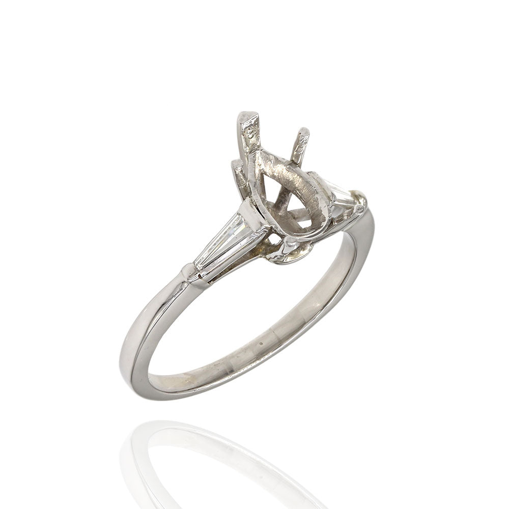 Diamond Engagement Ring Mounting in Platinum – E.D. Marshall Jewelers™