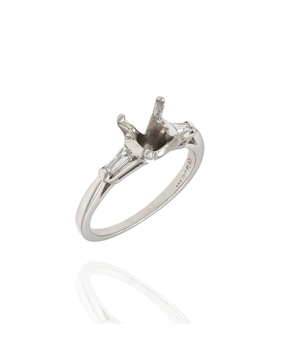 Diamond Engagement Ring Mounting in Platinum – E.D. Marshall Jewelers™