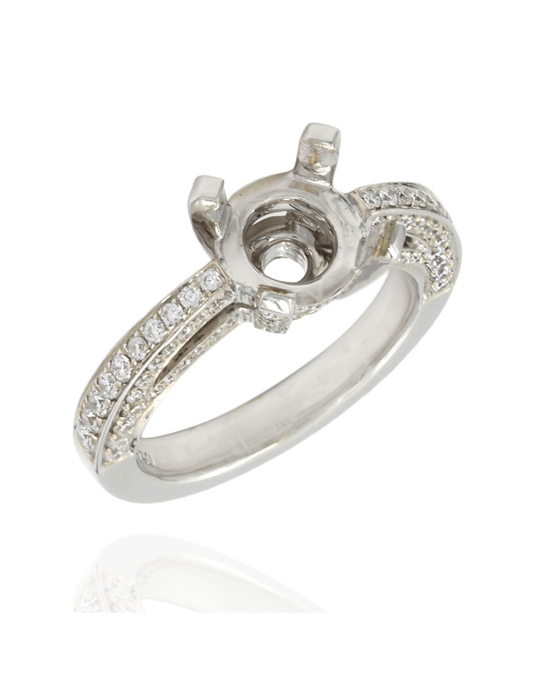 Three Sided Diamond Mounting in Gold – E.D. Marshall Jewelers™