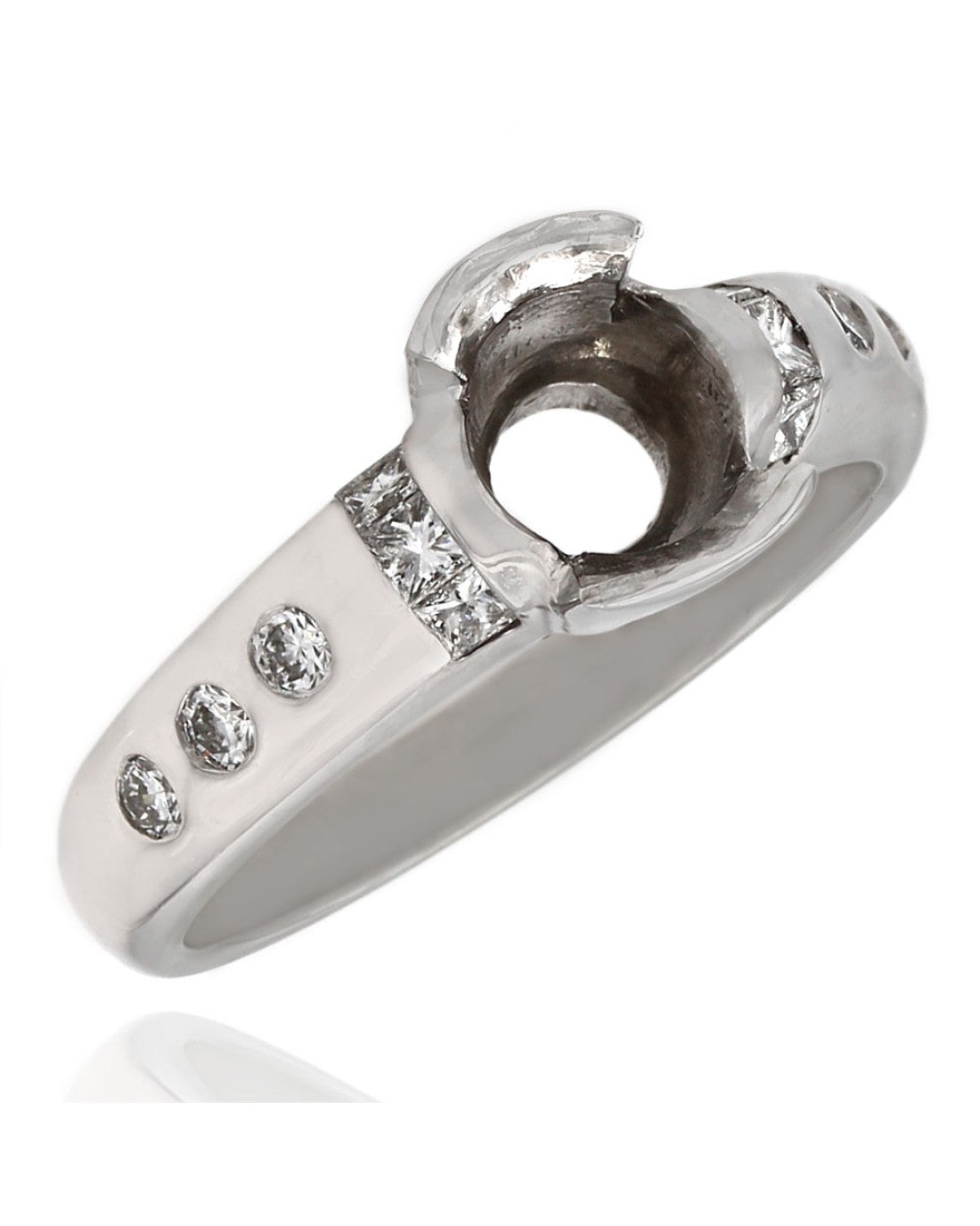Flush Set Diamond Mounting in Gold – E.D. Marshall Jewelers™
