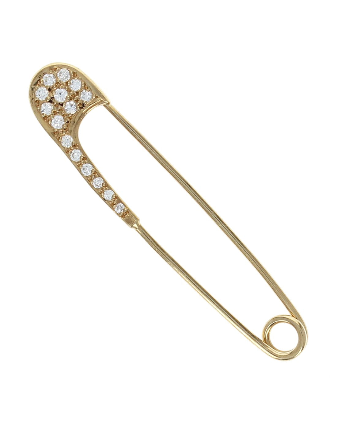 Diamond Safety Pin Brooch in Gold – E.D. Marshall Jewelers™