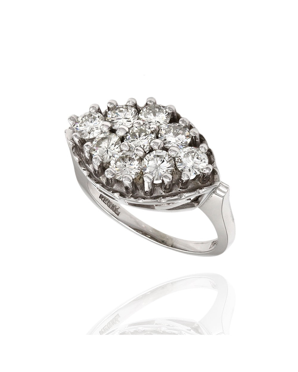 Diamond Cluster Marquise Shape Ring in Gold – E.D. Marshall Jewelers™