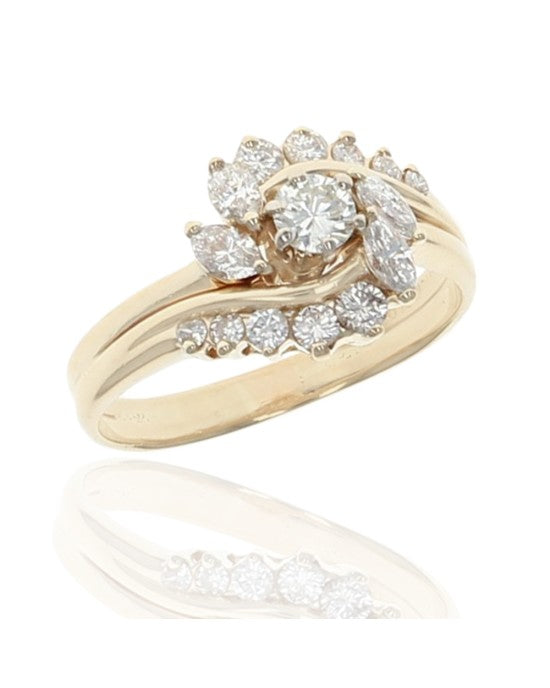 Diamond Bypass Wedding Ring Set – E.D. Marshall Jewelers™