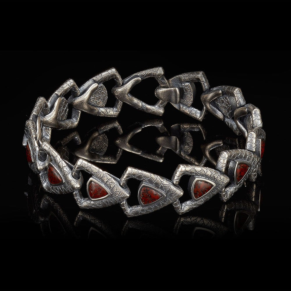 William Henry Dino Pace Sterling Silver Dinosaur Bone Bracelet BR10 DB ...