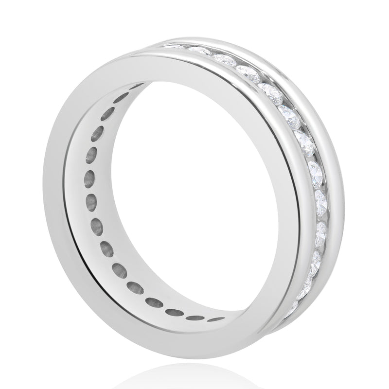 Platinum Channel Set Diamond Eternity Band – E.D. Marshall Jewelers™