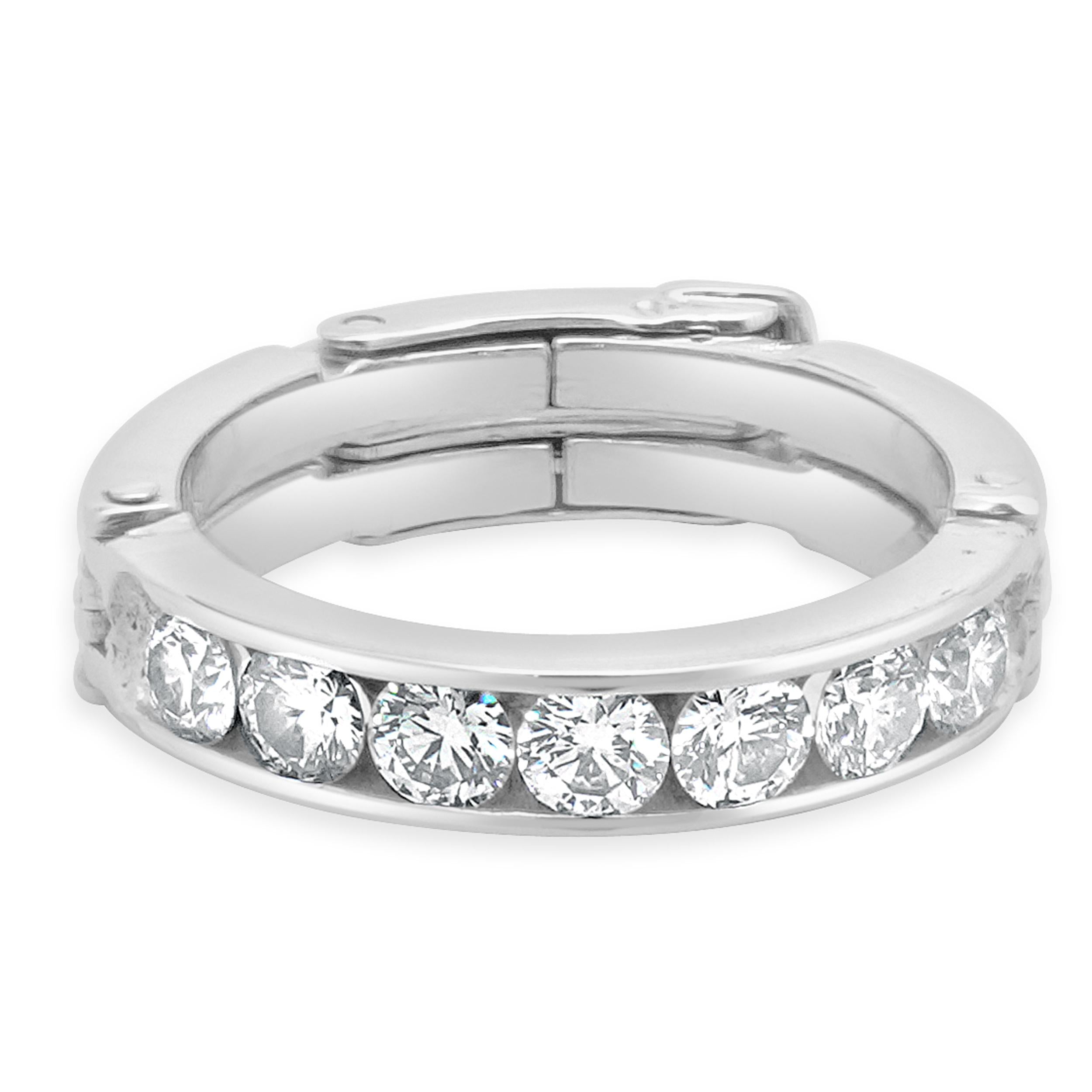 Platinum Channel Set Diamond Band with Arthritic Shank – E.D. Marshall ...